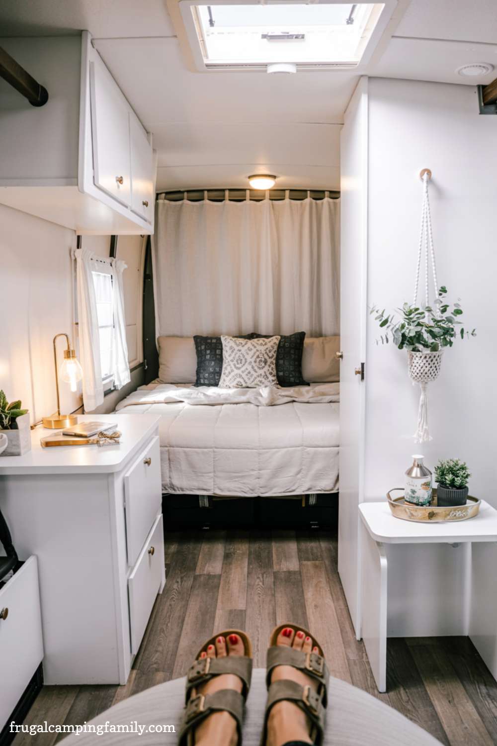 Boho Camper Interior Remodel Inspiration - Frugal Camping Family